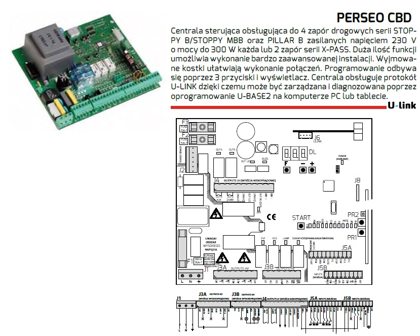 BFT centrala sterująca PERSEO CBE 230.P SD - DD-AUTOMATYKA.pl | Napędy do bram